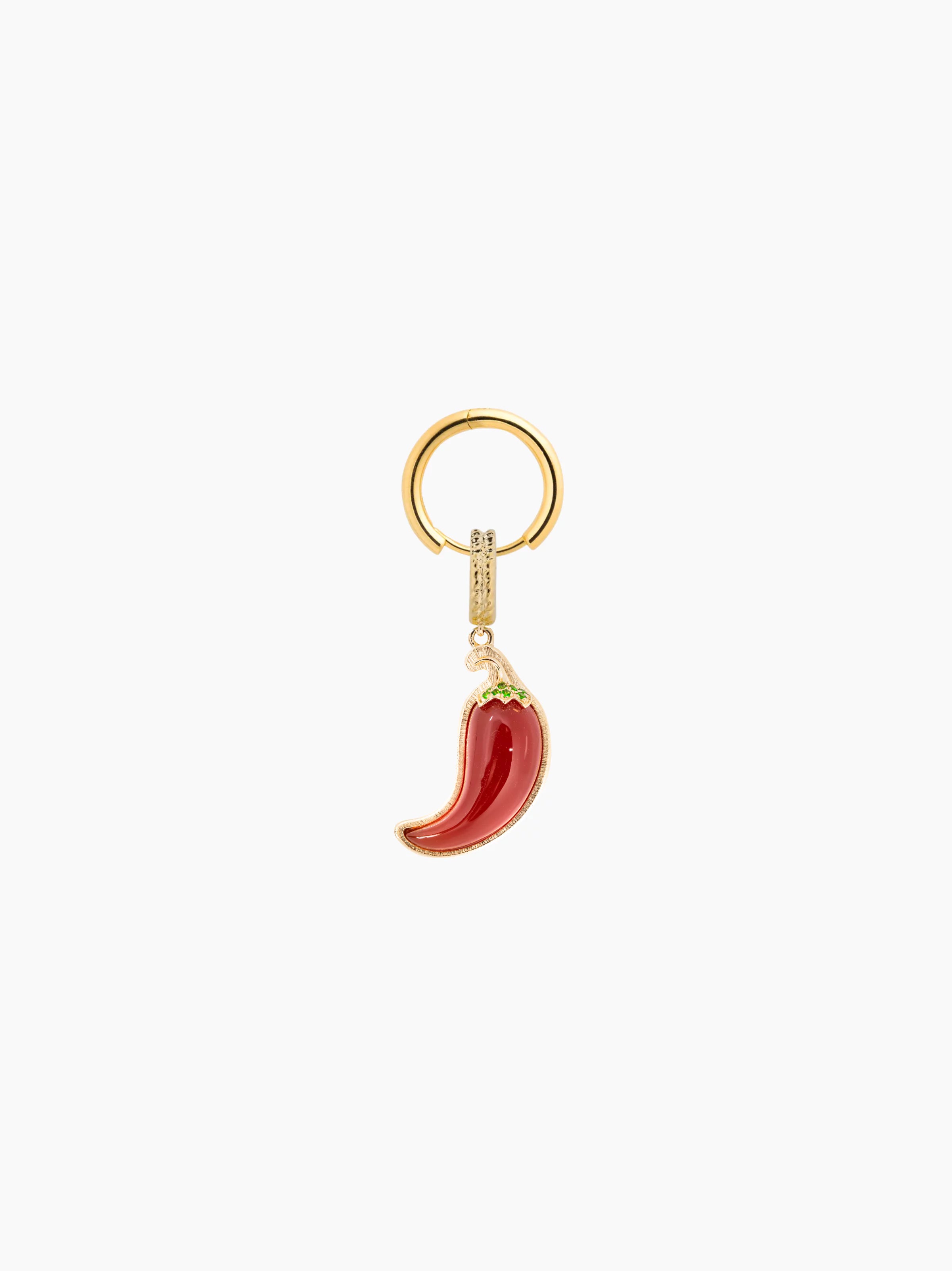 Chilli Pepper Gold Cut-Out Charm | The Go-To