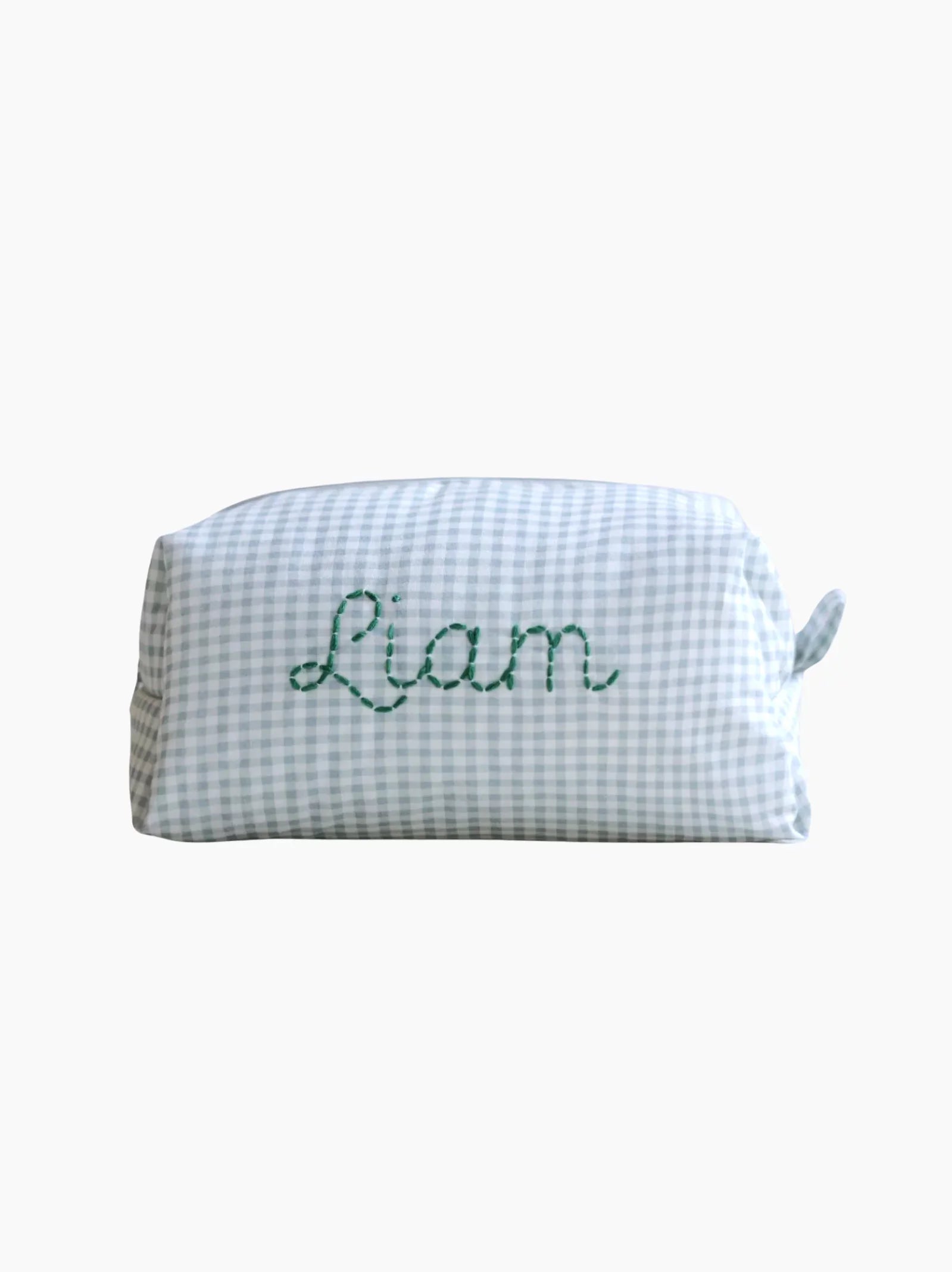 Personalised Blue Vichy Baby Toiletry Bag | The Go-To