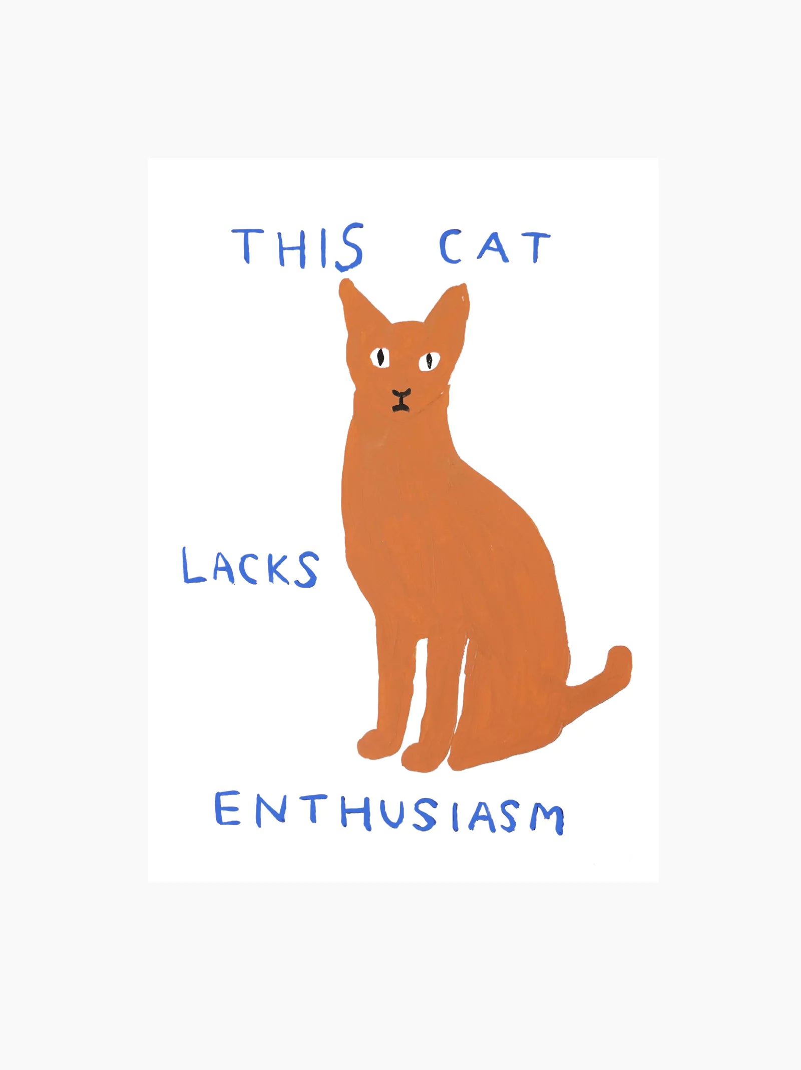 This Cat Lacks Enthusiasm Art Print | The Go-To