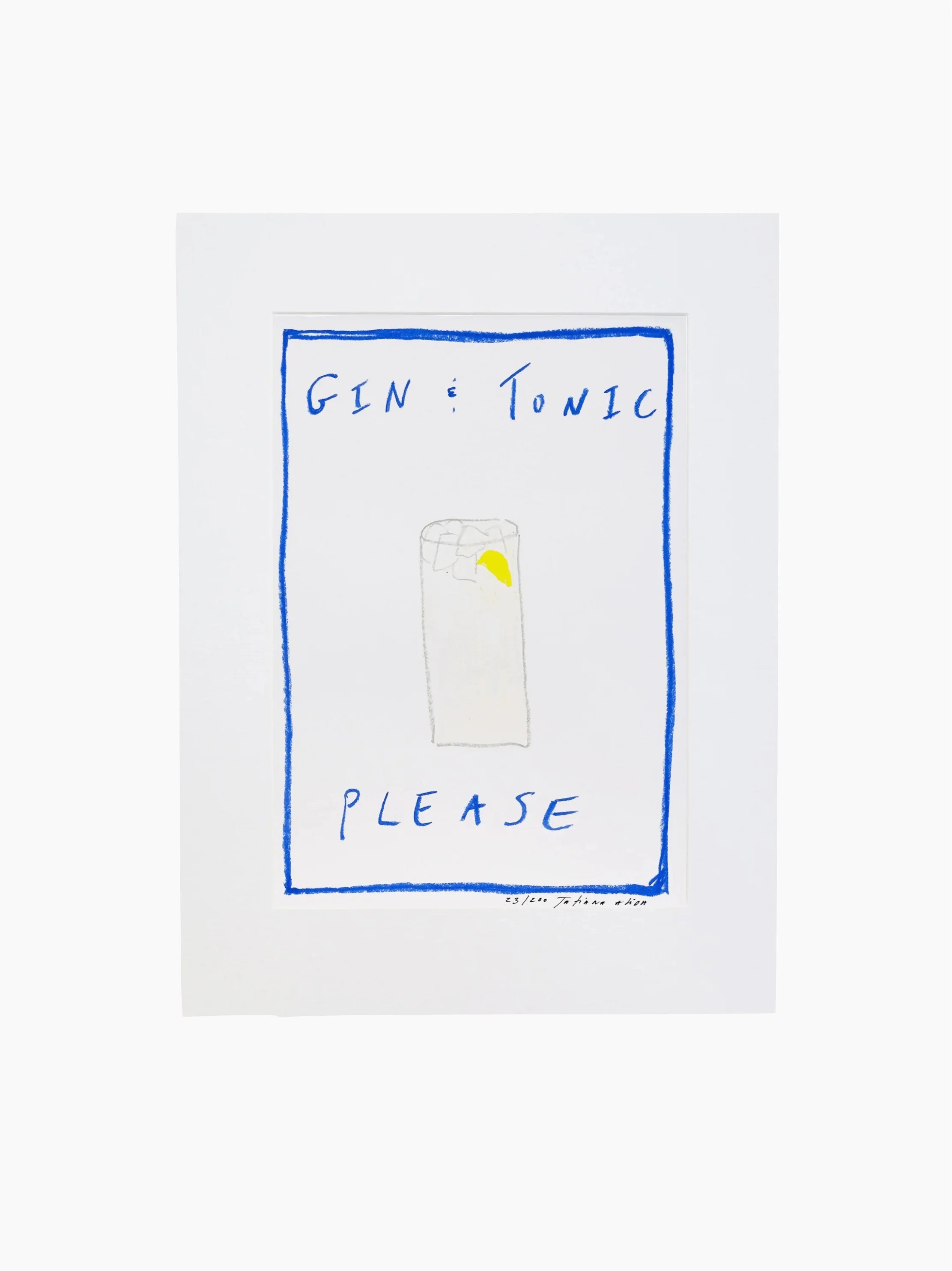 Gin and Tonic Please Art Print | The Go-To