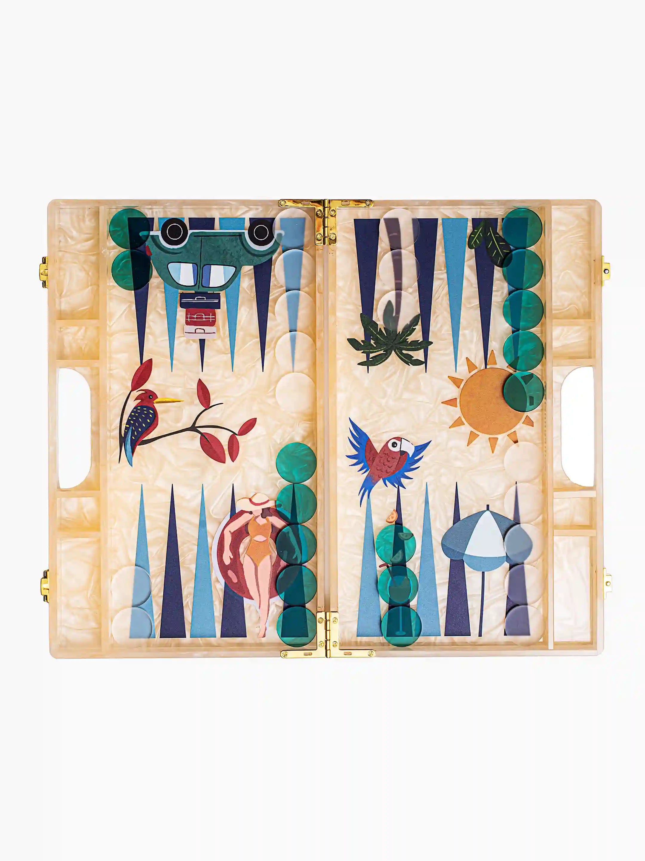 Travel Marble Acrylic Backgammon | The Go-To