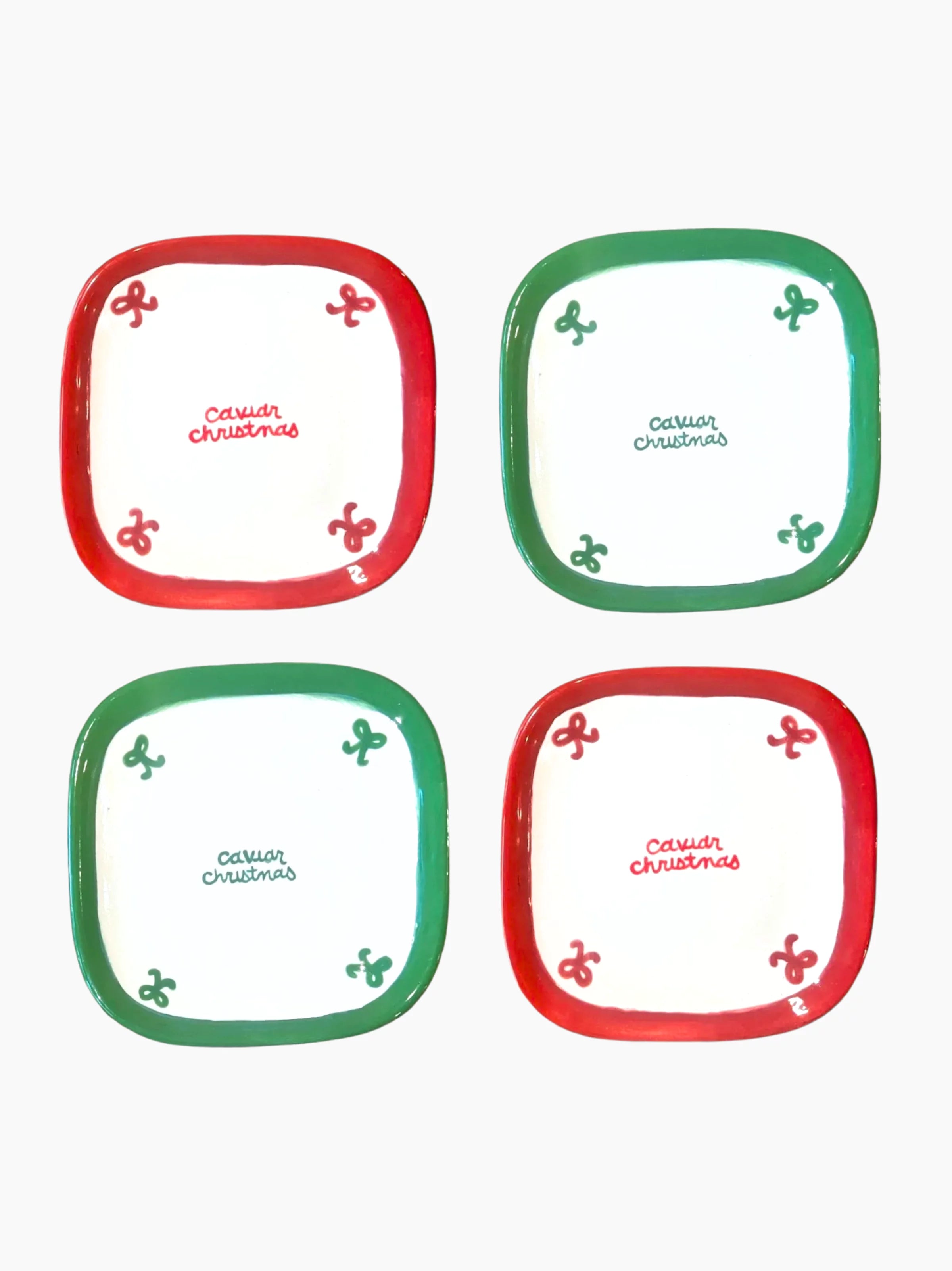 Caviar Christmas Side Plates Set of 4 | The Go-To
