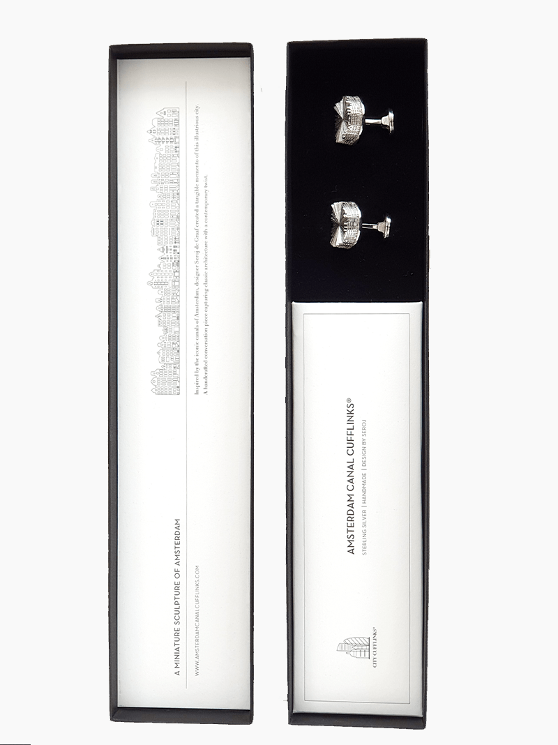 Amsterdam Canal Silver Cufflinks | The Go-To
