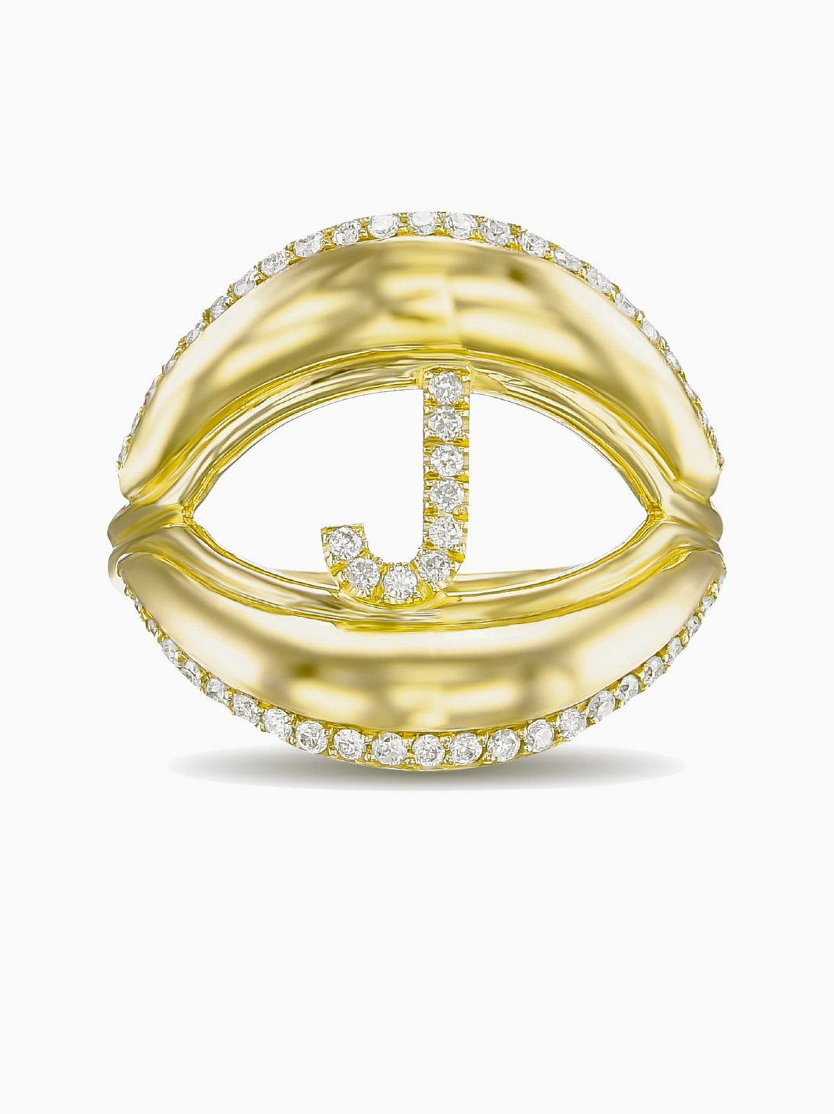 Gold Chunky Letter Ring | The Go-To