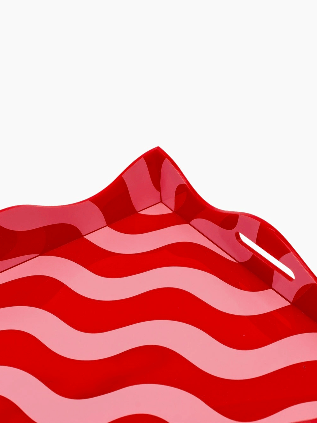 Red and Pink Scallop Tray | The Go-To